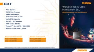 Phisonの新型SSDコントローラー「PS5031-E31T」はヒートシンクレスで低価格なPCIe 5.0 SSDを実現する | XenoSpectrum