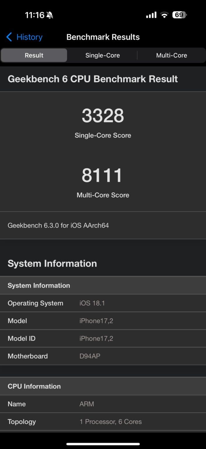 A18 Proプロセッサ、iOS 18.1の最新ベータ版でパフォーマンスが大きく向上 | XenoSpectrum