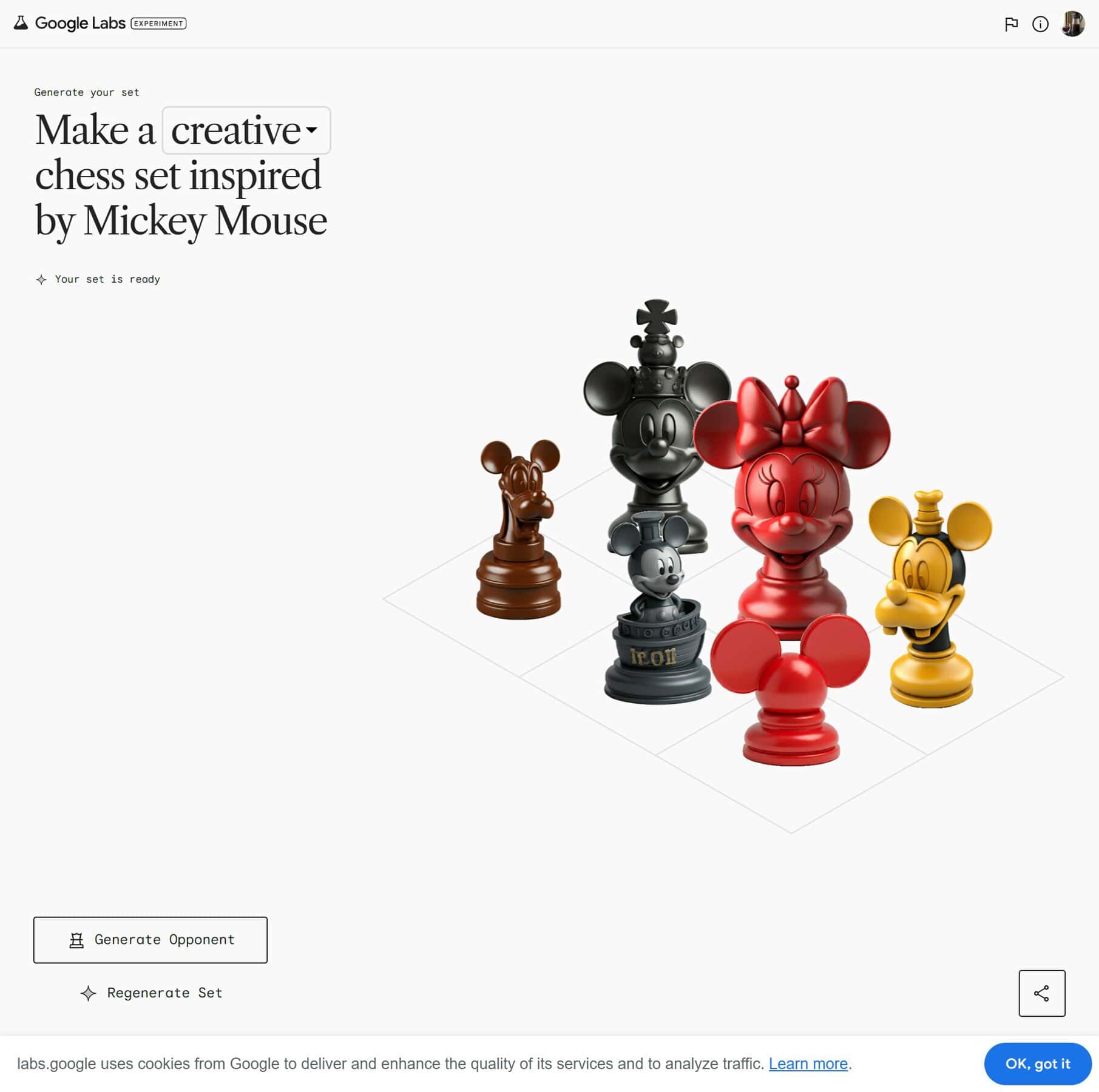 Googleが画像生成AI「Imagen 3」で駒をカスタマイズ可能にした「GenChess」を公開、一部アニメのキャラなども生成可能に ...