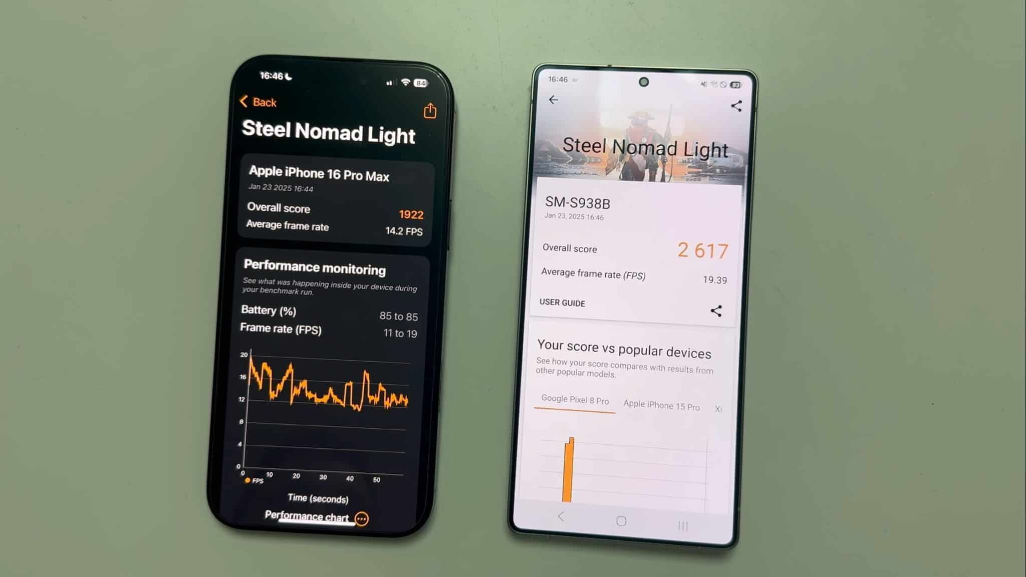 Galaxy S25 Ultra、iPhone 16 Pro Maxに対し複数のベンチマークテストで優位性を示す | XenoSpectrum