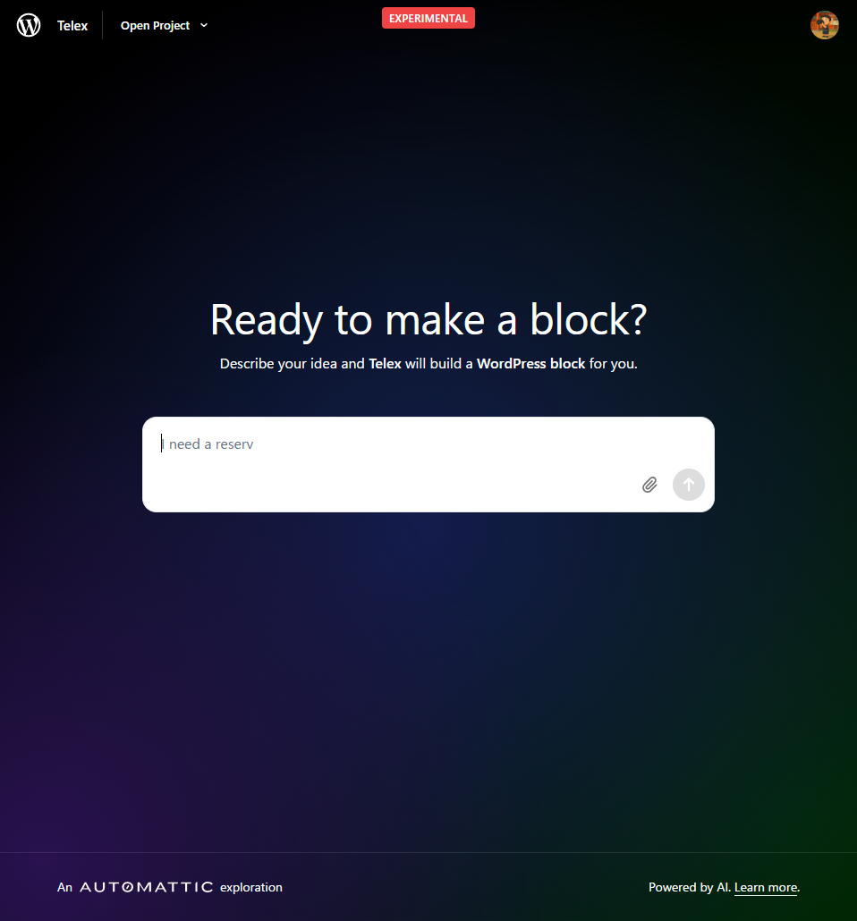 WordPress、AIでサイトを"喋って"作る時代へ。新ツール「Telex」を発表 | XenoSpectrum