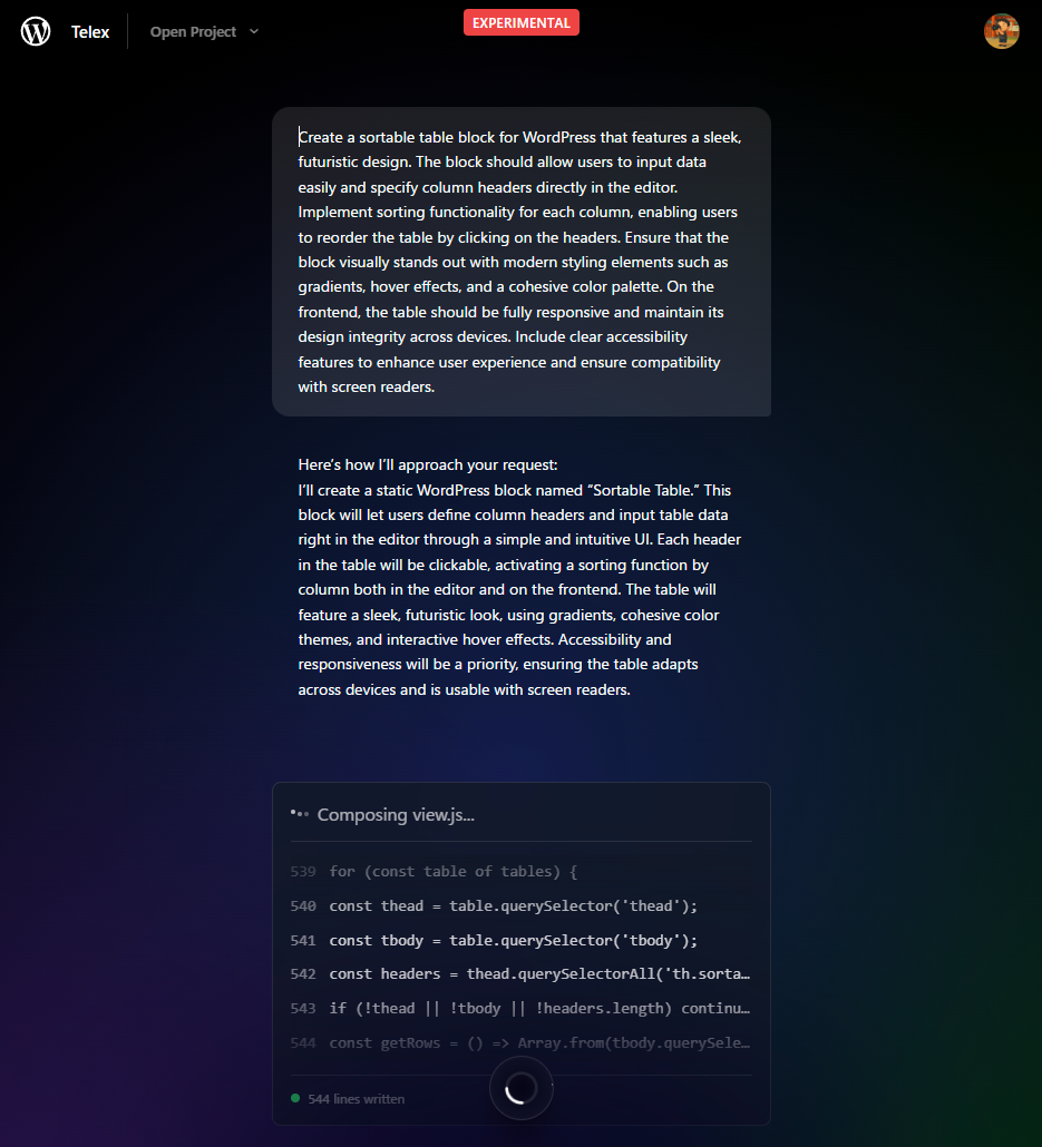 WordPress、AIでサイトを"喋って"作る時代へ。新ツール「Telex」を発表 | XenoSpectrum